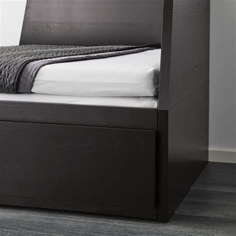 Flekke Day Bed W 2 Drawers2 Mattresses Black Brown Moshult Firm