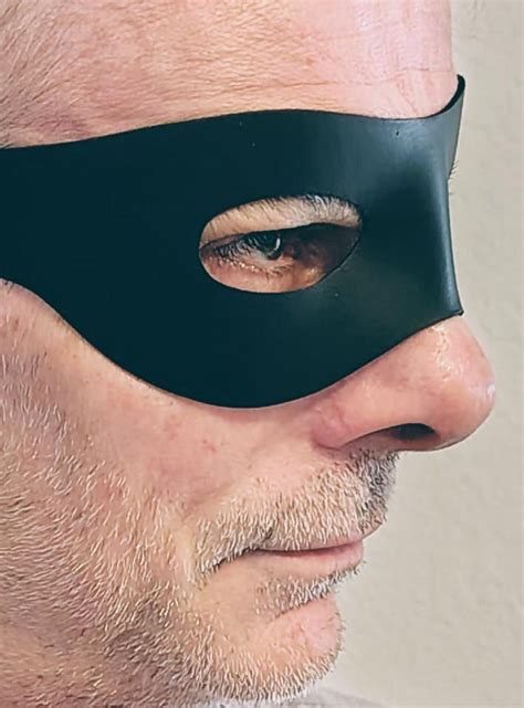 Lone Ranger Style Black Leather Mask Etsy