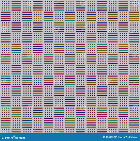 The Grey And Colorful Rectangle Pattern Wallpaper Stock Illustration