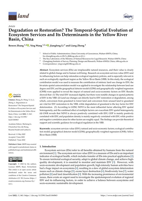 Pdf Degradation Or Restoration The Temporal Spatial Evolution Of