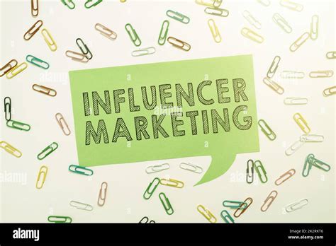 Writing Displaying Text Influencer Marketing Word Written On Endorser