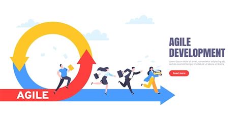 Premium Vector Agile Development Methodology Business Concept Flat Style Design Vector
