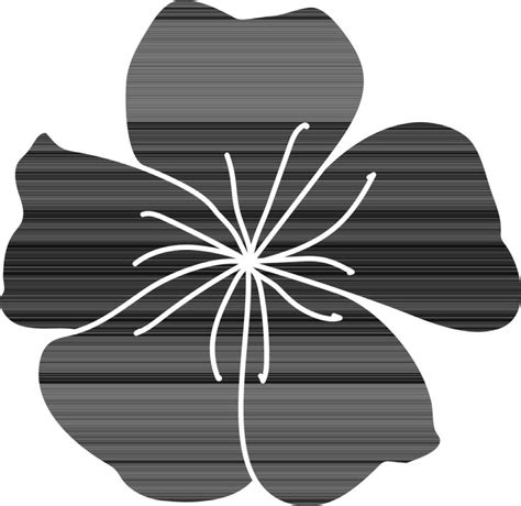 Flat Pictogram Of Flower In Black And Whte Color 24370341 Vector Art At Vecteezy