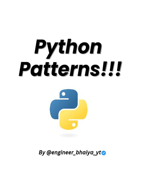 Python Programs To Print Different Patterns Pdf Teaching Methods And Materials Computers