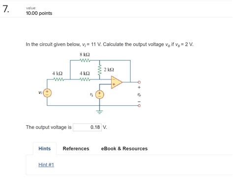 solved value 10 00 points in the circuit given below v