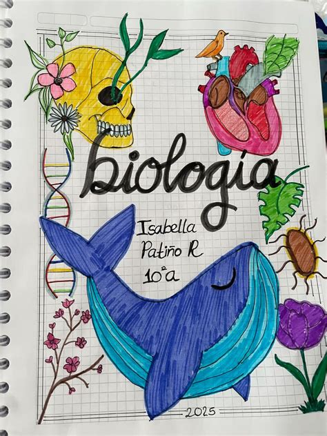 Portada Cuaderno De Biología En 2025 Portadas De Biologia Caratula