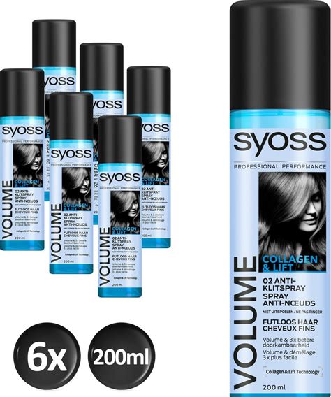 Syoss Volume Anti-Klit Spray 6x | bol.com