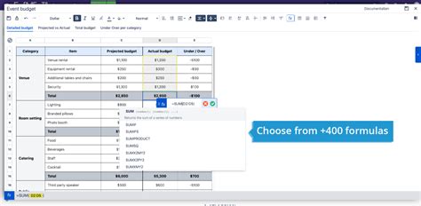Elements Spreadsheet Tables For Data And Project Management Version