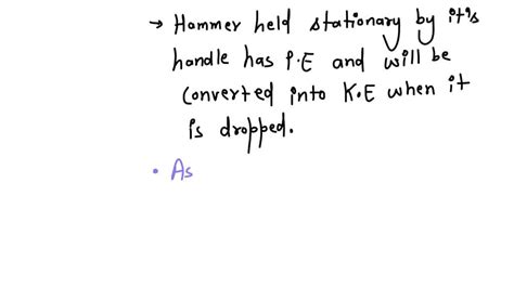 SOLVED A Hammer Held Stationary By Its Handle As In The Figure Is