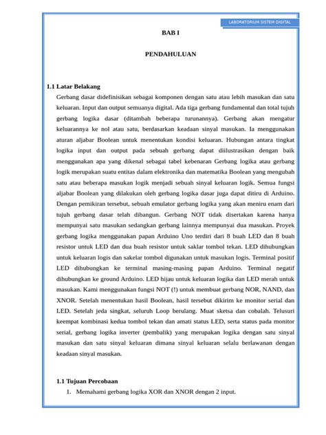 Jj Judul 3 Logika Xor Dan Xnor Pdf