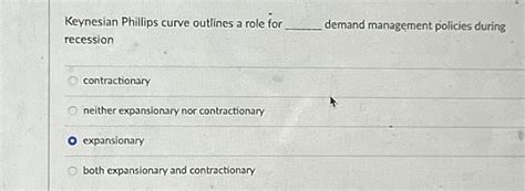 Solved Keynesian Phillips Curve Outlines A Role For Q
