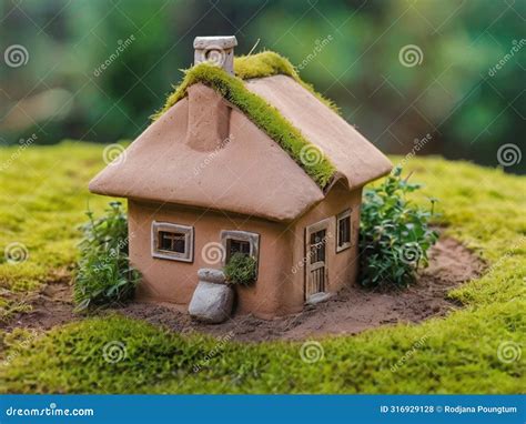 Eco Friendly House Made Of Clay Clay House Stock Illustration Illustration Of Efficiency