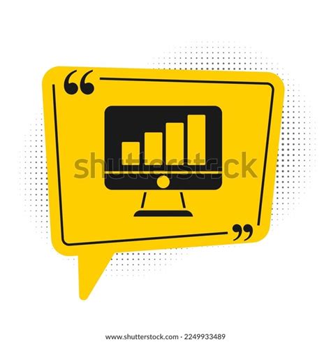 Black Computer Monitor Graph Chart Icon Stock Vector Royalty Free 2249933489 Shutterstock
