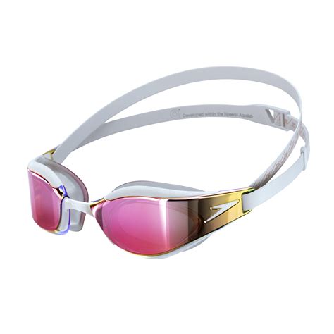 Speedo Unisex Adult Swim Goggles Mirrored Fastskin Hyper Elite White