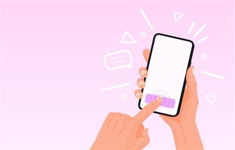 Premium Vector Touchscreen Smartphone Using Device Media App Vector