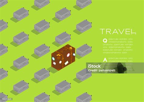 수하물 3d 아이소메트릭 패턴 여행 비즈니스 컨셉 포스터 및 소셜 배너 포스트 수평 디자인 일러스트레이션 복사 공간 벡터 Eps 10 가방에 대한 스톡 벡터 아트 및 기타