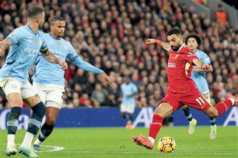 مشاركة تاريخية رقم قياسي ينتظر محمد صلاح في مباراة مانشستر سيتي وليفربول