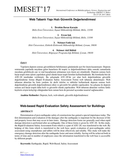 Pdf Web Based Rapid Evaluation Safety Assessment For Buildings