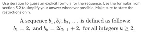 Solved Use Iteration To Guess An Explicit Formula For The