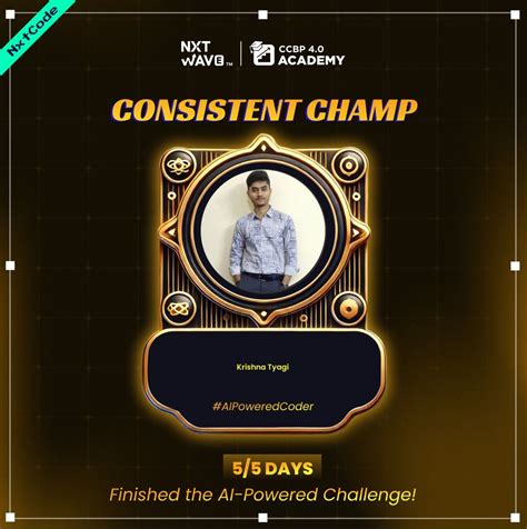 nxtwave debugging aichallenge consistentchamp problemsolving… krishna tyagi