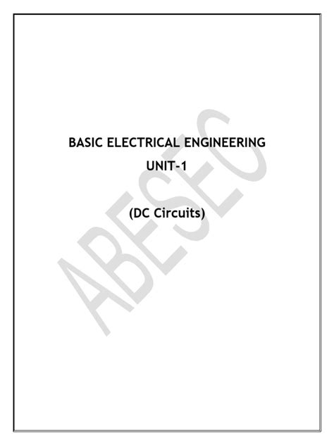 Basic Electrical Engineering Unit 1 Pdf Inductance Capacitance