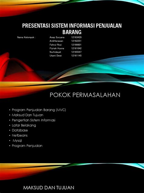 Sistem Informasi Penjualan Barang Mvc Pdf Komputer