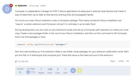 GitHub Datlechin Flarum Discussion Overview A Flarum Extension Display Overview Of Discussions