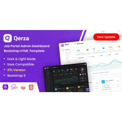 Jual Qerza V2 1 Job Portal Admin Dashboard Bootstrap HTML Template