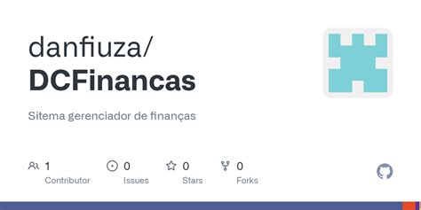 GitHub danfiuza DCFinancas Sitema gerenciador de finanças