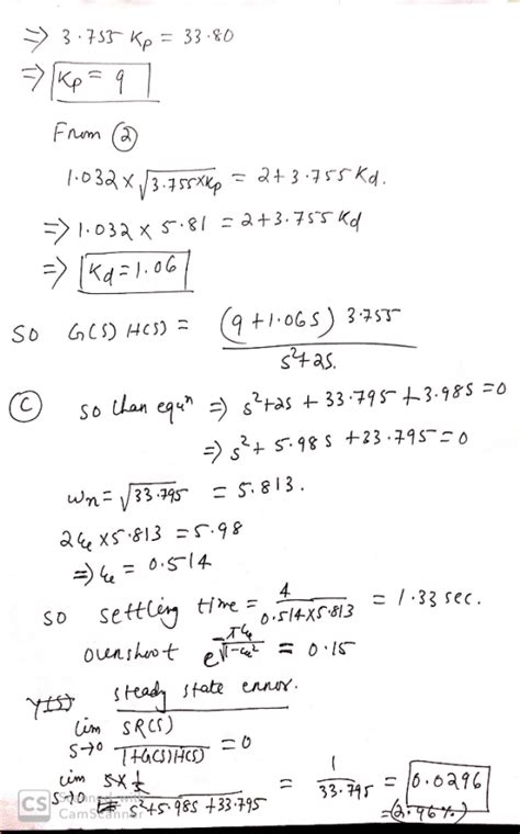 A Unity Feedback System With The Forward Transfer Function G S Ss