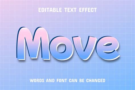 Move Text 3d Text Effect Stock Vector Illustration Of Digital 255574541