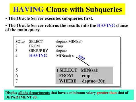 Ppt 6 Sub Queries Powerpoint Presentation Free Download Id3251912