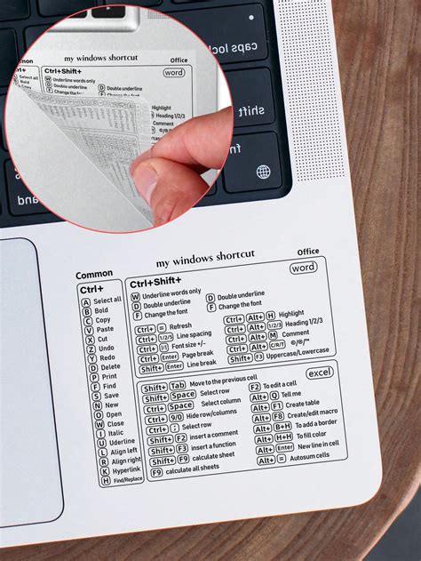 1sheet Shortcut Key Pattern Laptop Protective Sticker Keyboard Stickers Shein Uk