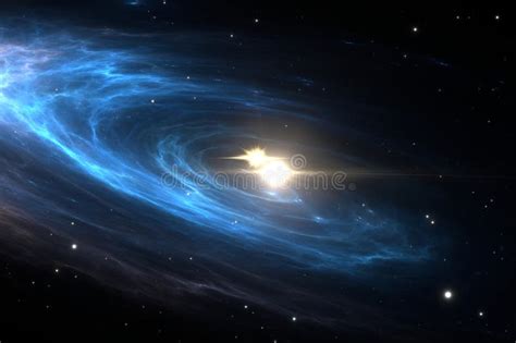 Collision Of Two Neutron Stars Stock Illustration Illustration Of