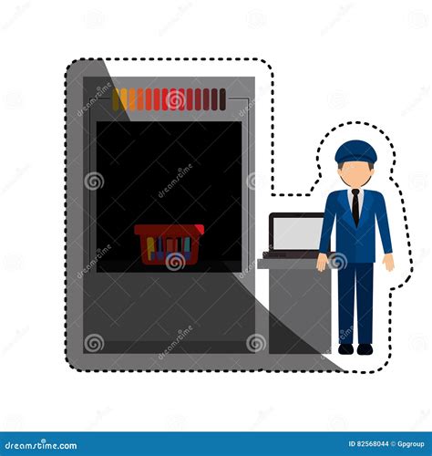 Security Checkpoint Design Stock Vector Illustration Of Transport 82568044