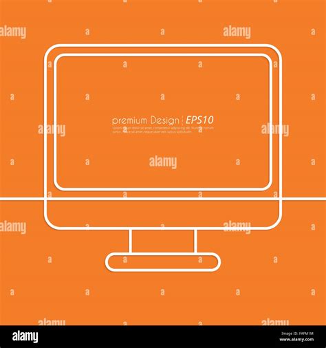 Stock Vector Linear Icon Computer Stock Vector Image Art Alamy