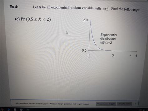 Solved Ex 4 Let X Be An Exponential Random Variable With