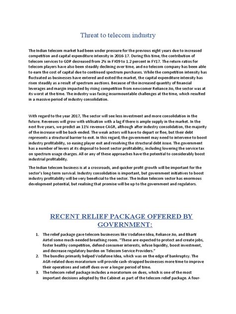 Economics Telecom Industry Government Policies Pdf Economies Profit Economics