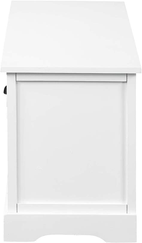 Banco De Almacenamiento De Madera Totalmente Montado Con 3 Cajones Y 3 Cestas Tejidas Banco De