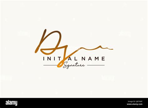 DS Signature Logo Template Vector Hand Drawn Calligraphy Lettering Vector Illustration Stock