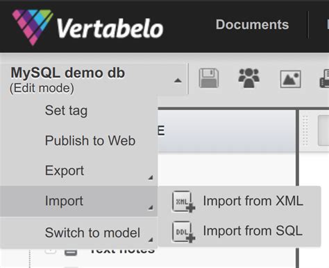 Vertabelo Database Designer The New UI Design And UX Improvement Part