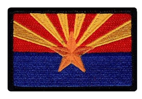 Arizona State Flag Az Embroidered Patch 3 0 X 2 0 Iron On Sew On