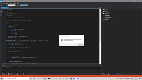 Could Not Find File `cprogram Files X86asm Visualfasmprog8exe