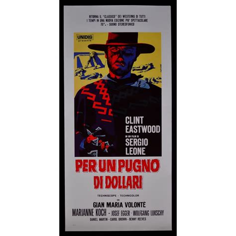Locandina PER UN PUGNO DI DOLLARI Sergio Leone Clint Eastwood Papuzza B58