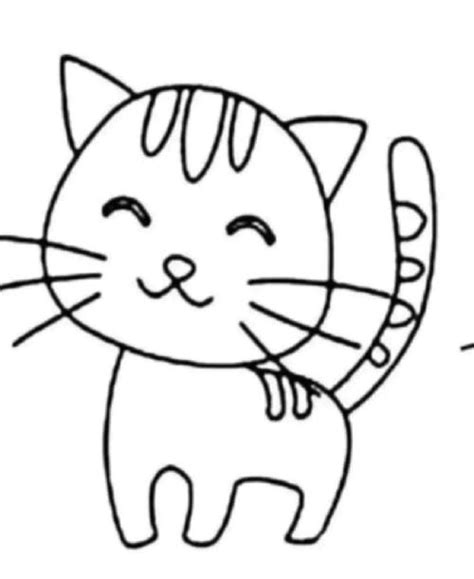 简笔画小花猫图片大全怎么画简单（漂亮16张） 简笔画图片大全