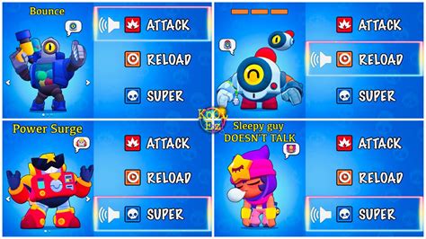 Every Brawlers Attack Sound Voice Lines Super Activated Brawl