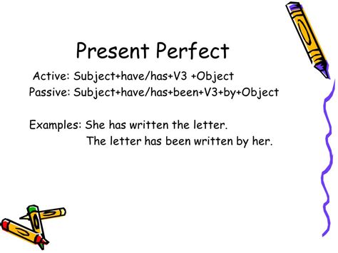 Example Of Present Perfect Continuous Tense In Active And Passive Voice
