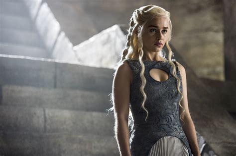 Wallpaper Emilia Clarke Actress Daenerys Targaryen Platinum Blonde