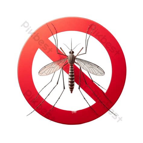Anti Mosquito Symbol With Mosquito Illustration For Disease Prevention