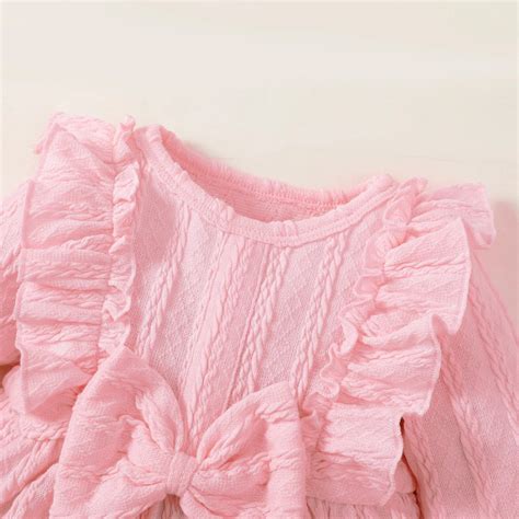 Принцеса Рокли за бебета и момичета Ежедневни рокли с волани и дълъг ръкав Рокля за парти за 1